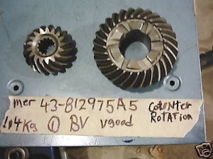 MerCruiser gear set 812975A5, 828071A1 MerCruiser Counter Rotating Gear ...