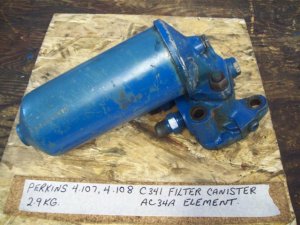 Perkins 4-107 4-108 Oil Filter Housing Canister C341 AC34A Perkins Oil ...