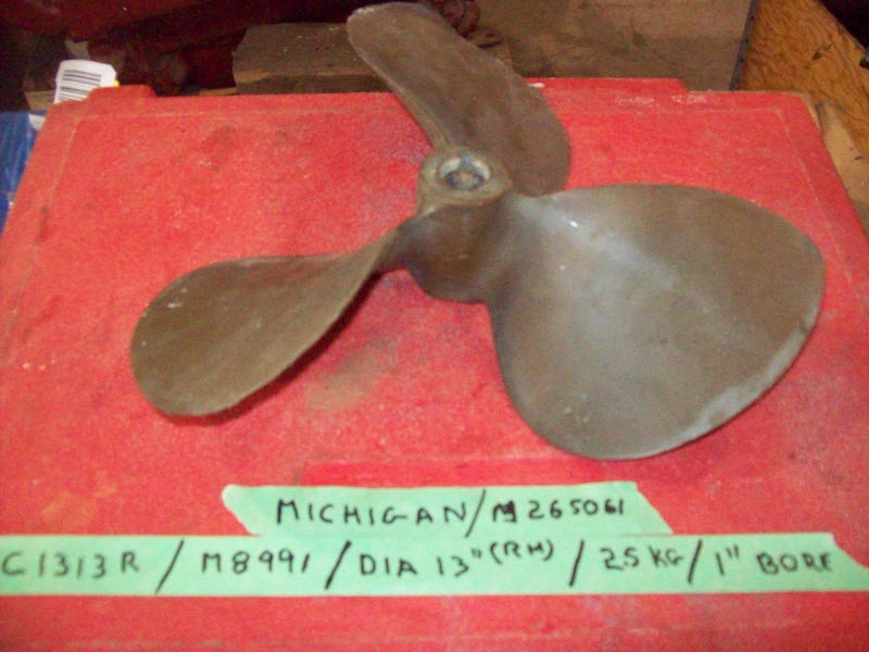 Propeller Prop 13X13 1 Bore RH 3 blade Propeller Prop 13X13 1 Bore RH 3 ...