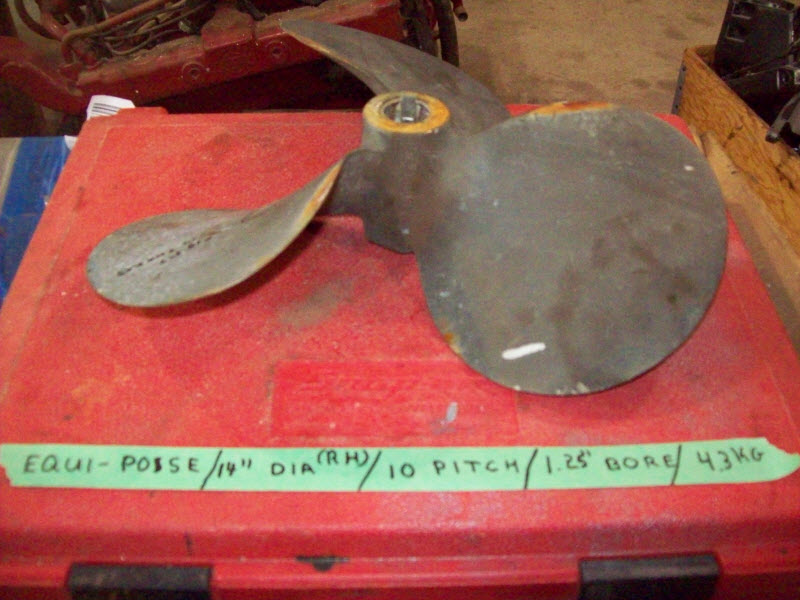 Propeller prop 14 X 10, 1 1/4 bore RH 3 blade Propeller prop 14X10 1 1/ ...