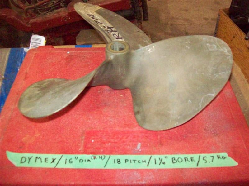 Propeller Prop 16x18 RH 1 1/4” Bore 3 Blade Propeller Prop 16x18 RH 1 1 ...