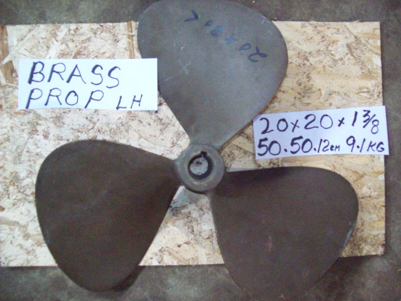 Propeller 20 x 20 1 3/8 LH bore 3 blade brass bronze Propeller 20 x 20 ...